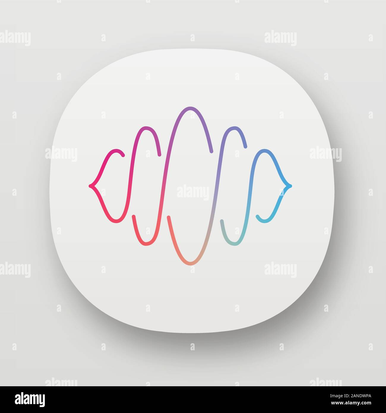 Abstract soundwave app icon. UI/UX user interface. Sound, audio wave ...