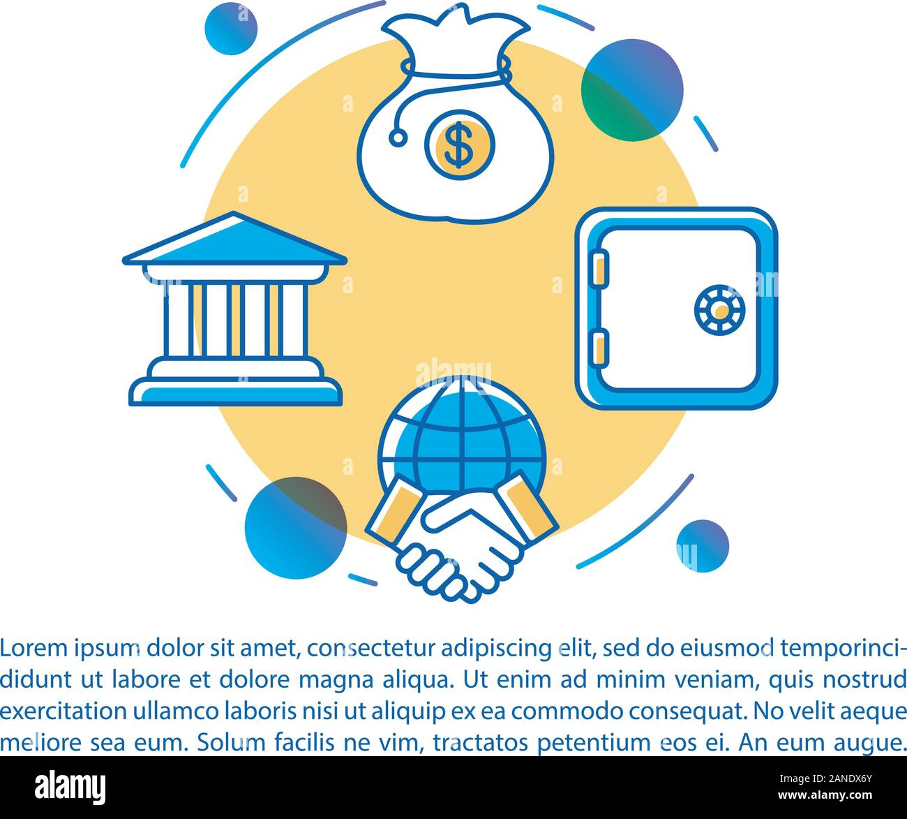 Financial security industry article page vector template. Banking ...