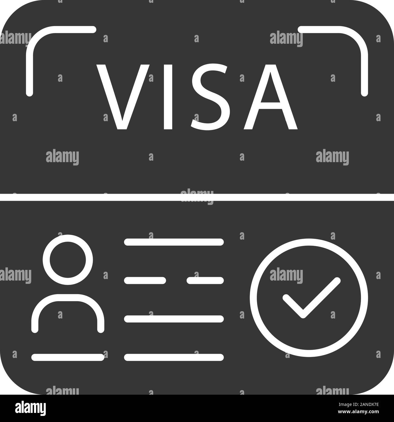 Start Up Visa Glyph Icon Temporary Residence Permit Travel Document