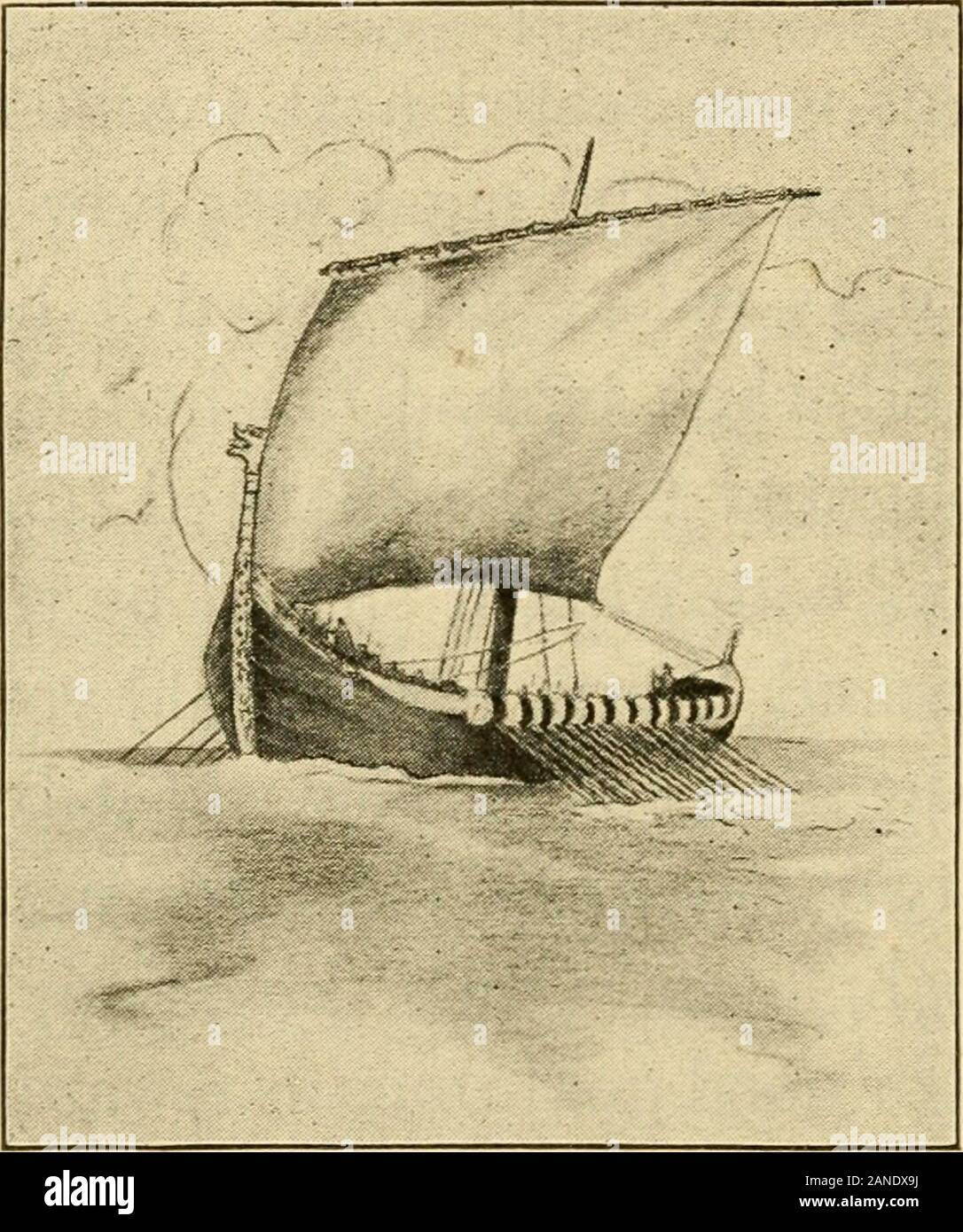 Viking ships with oars and sails hi-res stock photography and images ...