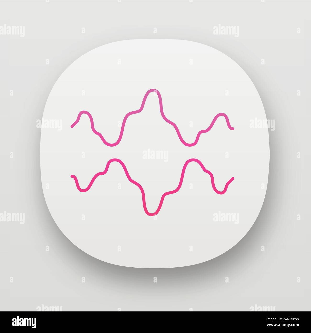 Abstract fluid waveforms app icon. UI/UX user interface. Music rhythm ...