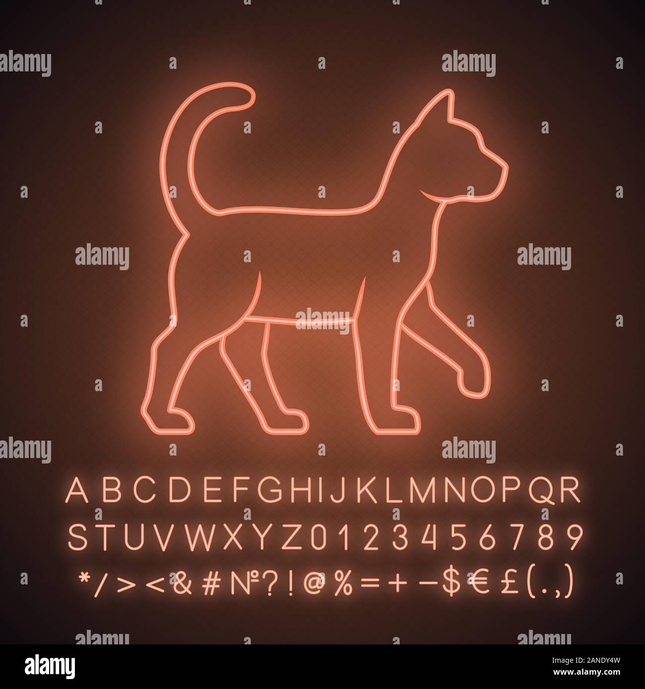 Witch cat neon light icon. Sorceress pet. Magic cat. Witchcraft and ...