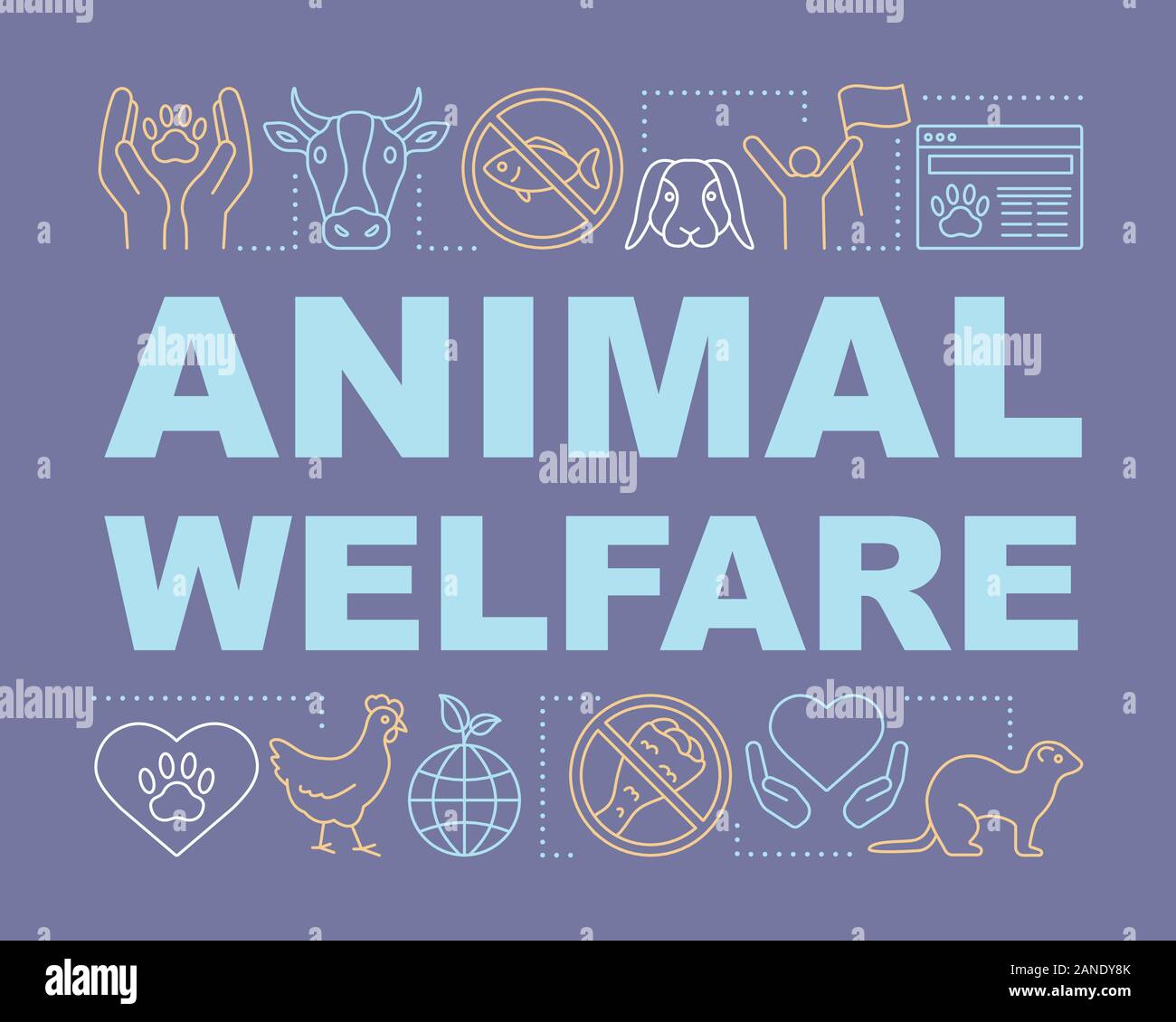 Pet shelter, animal welfare word concepts banner. Wildlife protection ...
