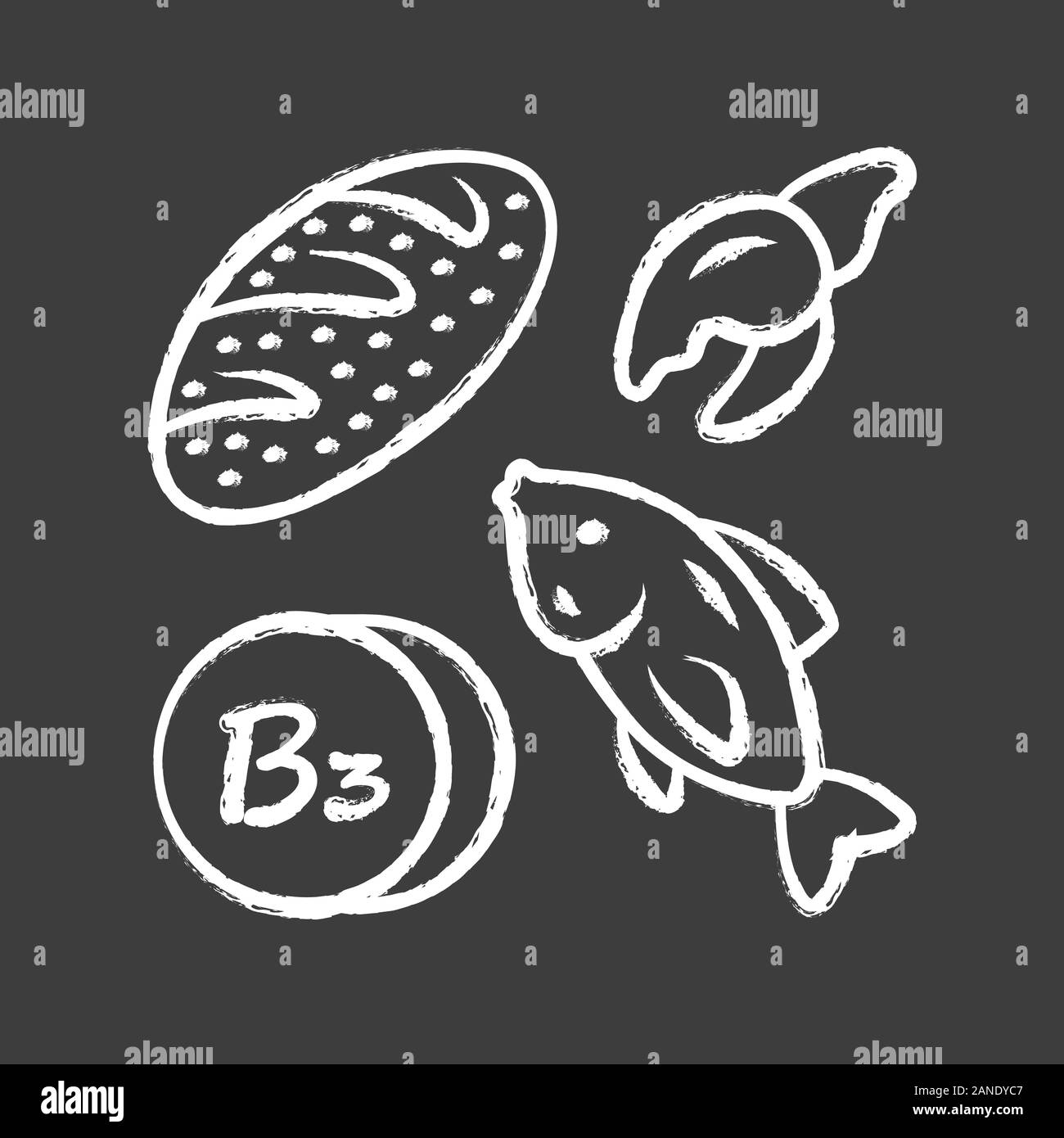 Niacin food Stock Vector Images - Alamy