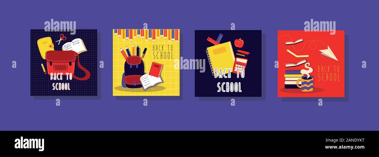 bundle of back to school posters Stock Vector Image & Art - Alamy