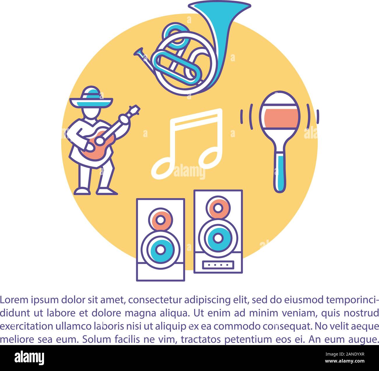 Music performance article page vector template. Festival, concert ...