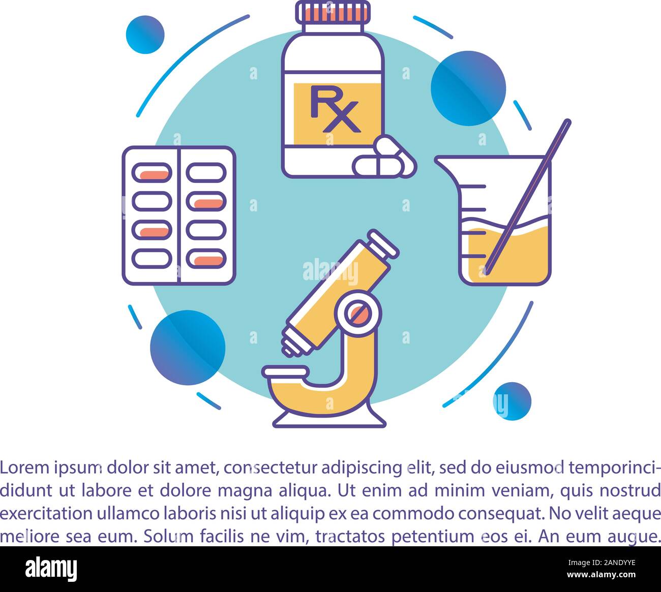 Pharmaceutical production article page vector template. Drug retail ...