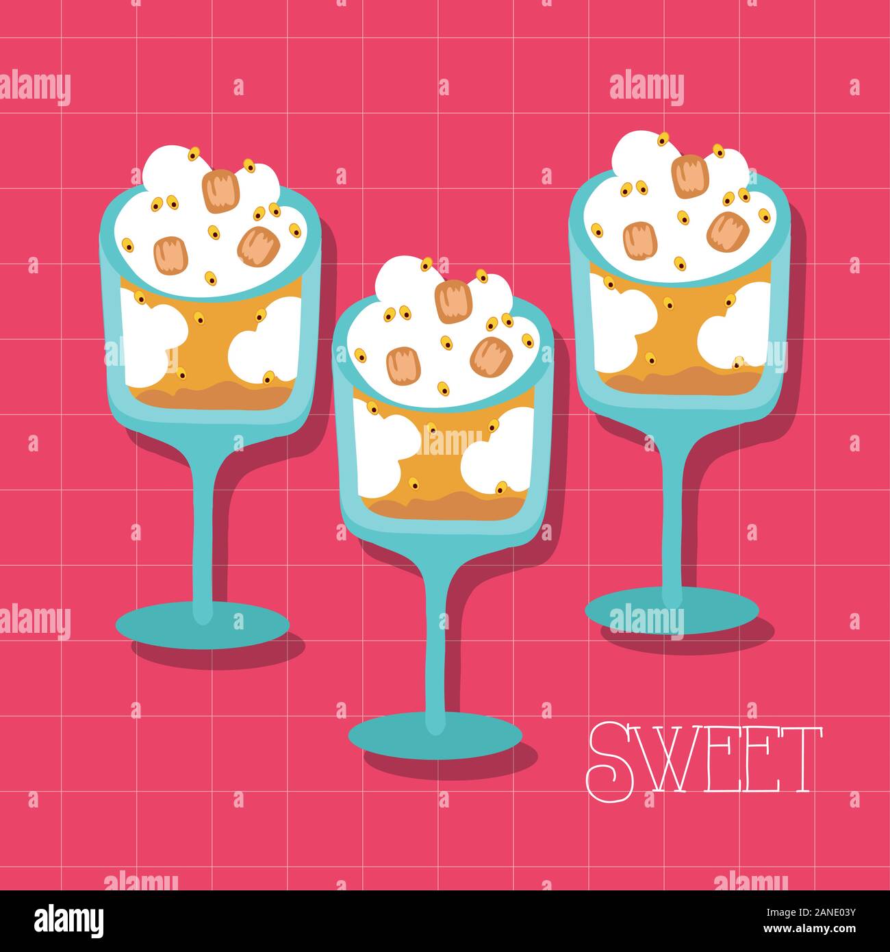 Cups ice cream in Stock Vector Images - Alamy