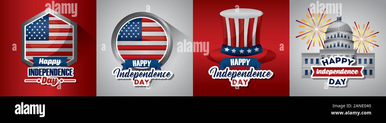 bundle of presidents day set emblems Stock Vector Image & Art - Alamy