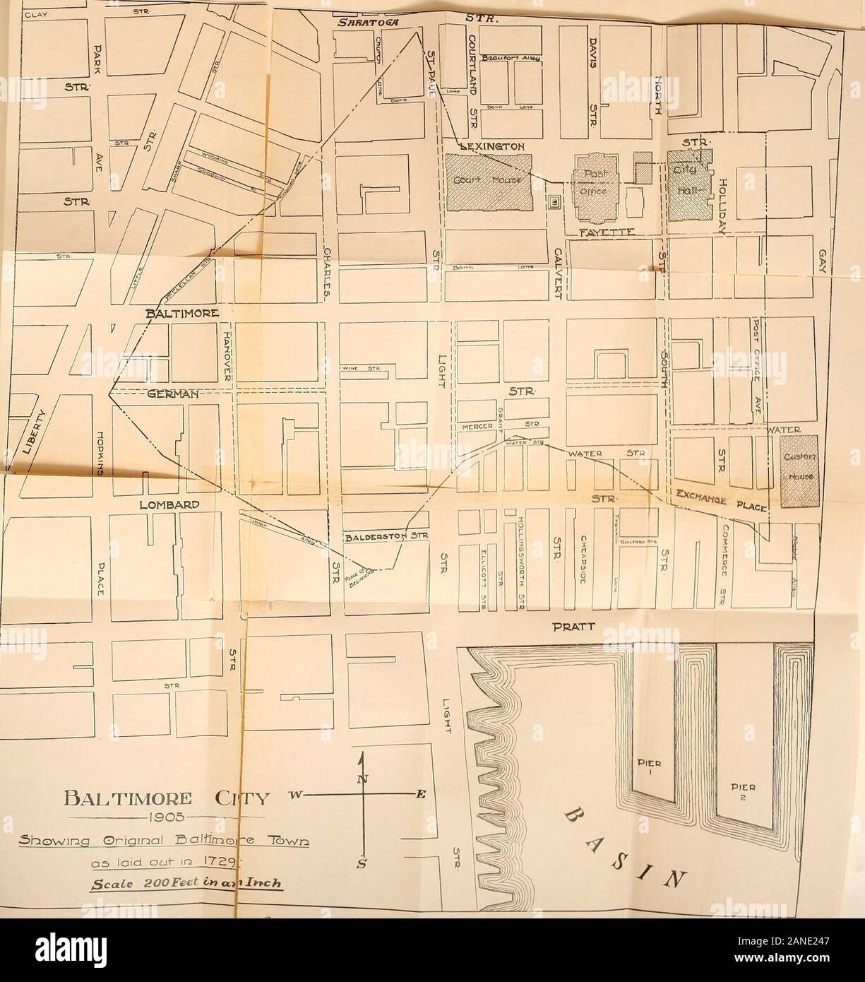 Map of baltimore 1729 hi-res stock photography and images - Alamy