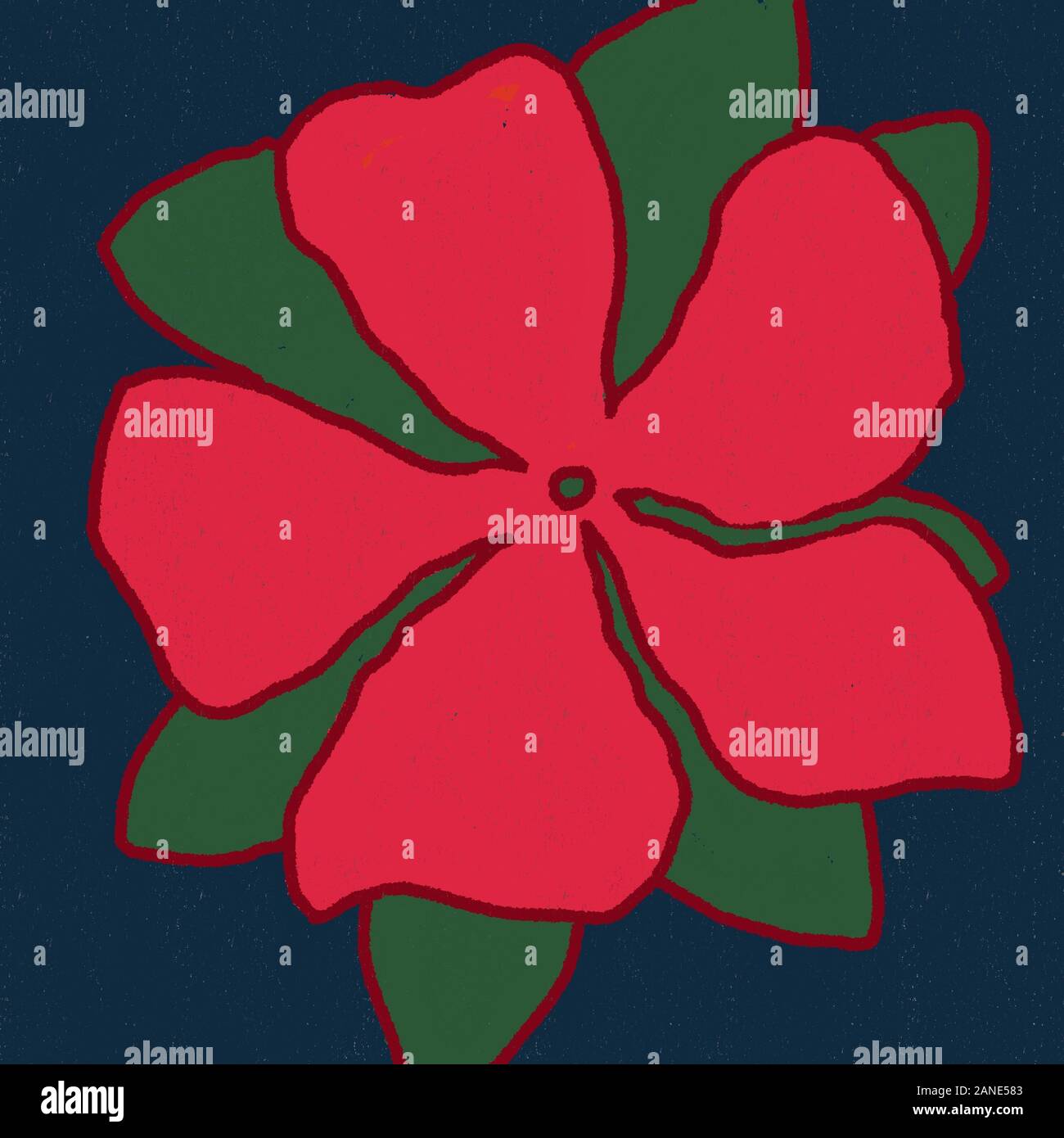 red flower. drawing. painting. illustration Stock Photo - Alamy