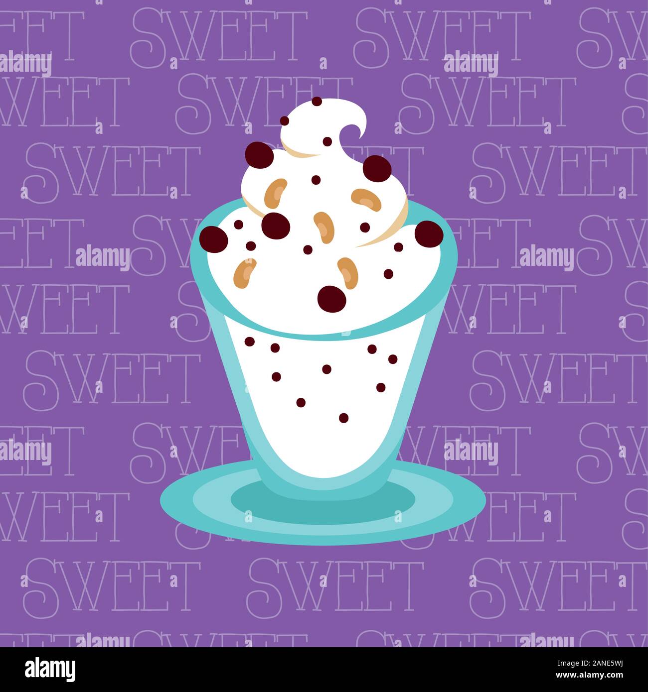 sweet dessert ice cream cup Stock Vector Image & Art - Alamy