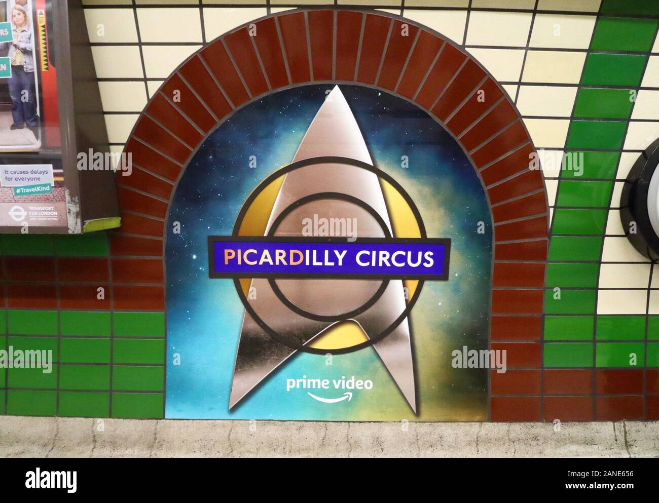 Roundels showing the new display of Star Trek insignia on the platforms ...