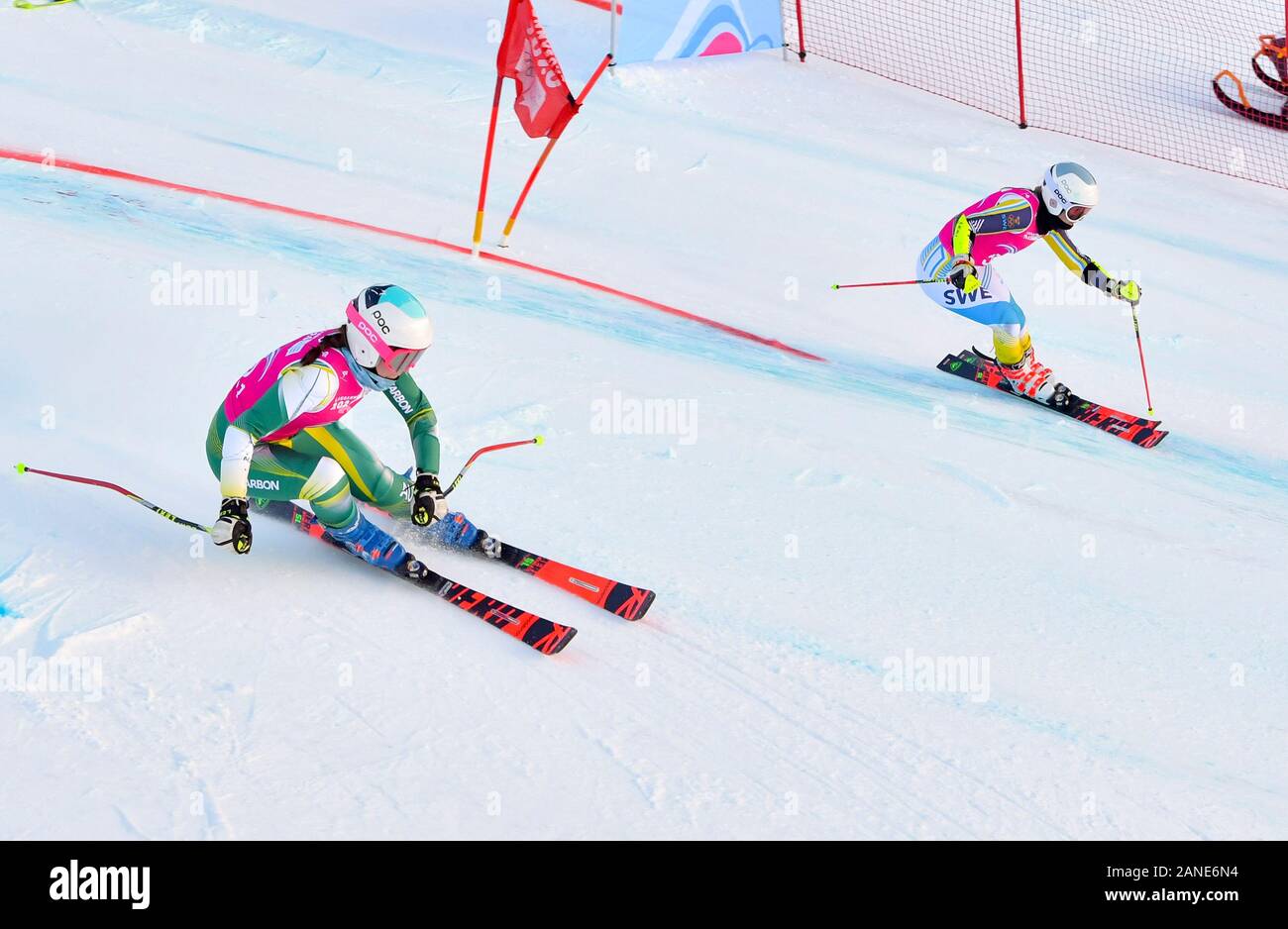 Beijing, Switzerland. 15th Jan, 2020. Zoe Michael (L) of Team Australia ...
