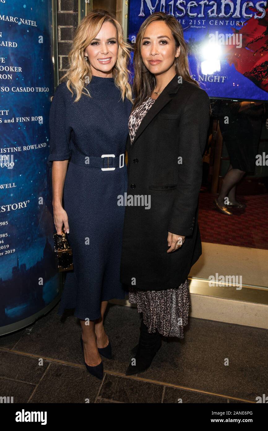 Amanda Holden and Myleene Klass attend the Les Miserables' musical ...