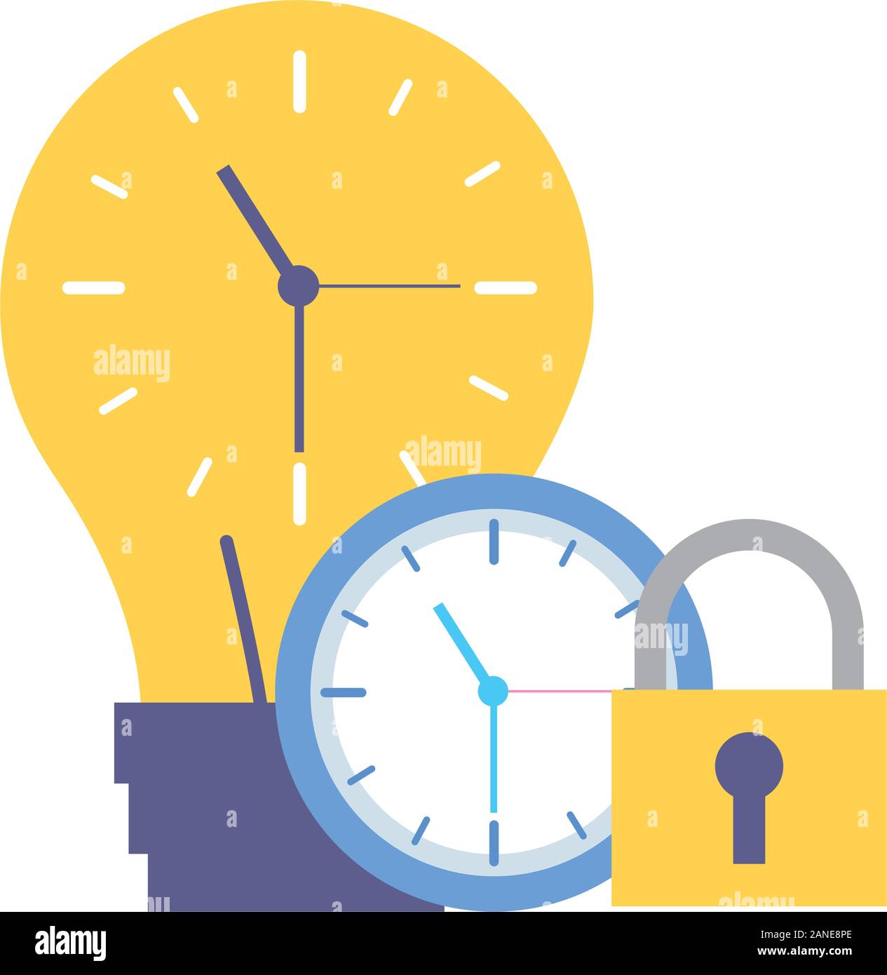 work time clock creativity Stock Vector Image & Art - Alamy