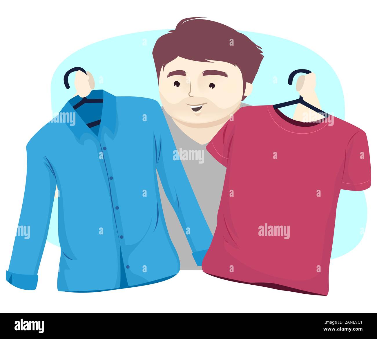 Picking Out Clothes Clipart