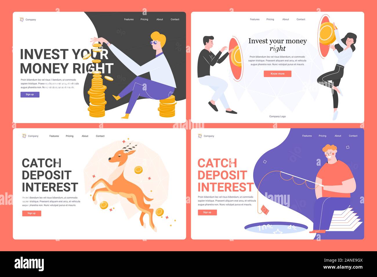 Website hero layout Stock Vector Images - Alamy