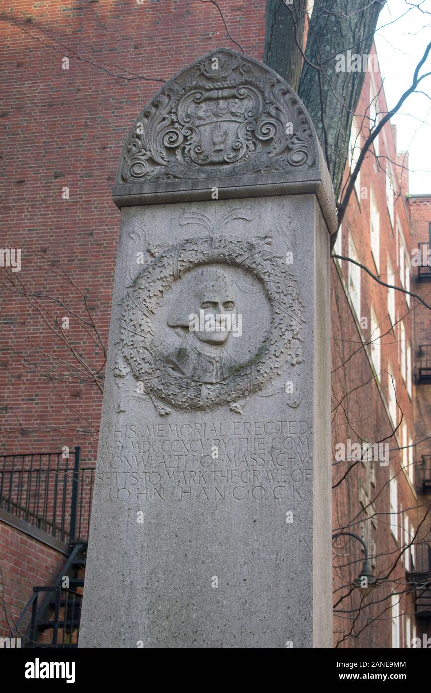 John Hancock Tomb In Boston Massachusetts USA Stock Photo - Alamy