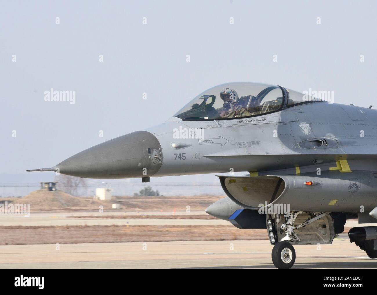 A U.S. Air Force pilot assigned to the 80th Fighter Squadron “Juvats ...