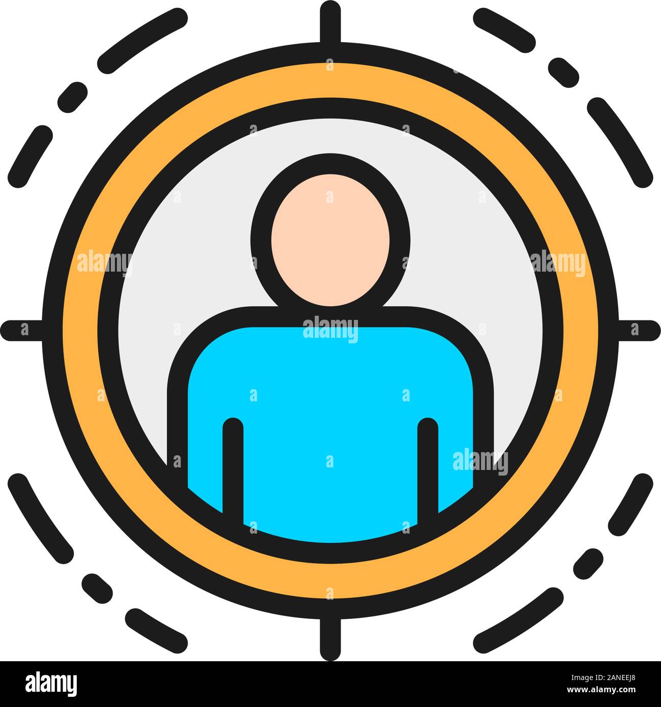 Target scope icon outline Cut Out Stock Images & Pictures - Alamy