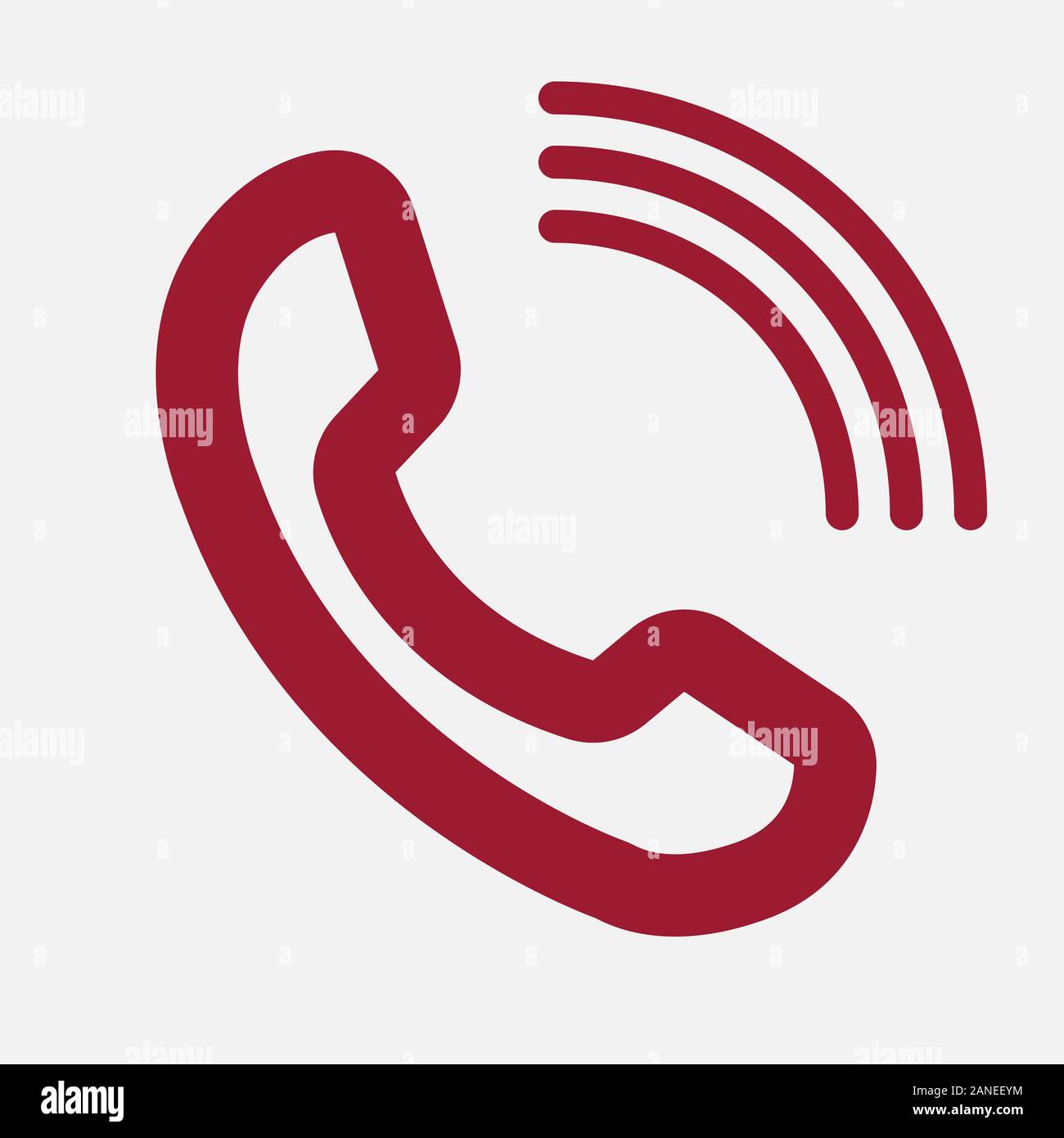 Red phone tube icon. Call me the answer icon Stock Vector Image & Art ...