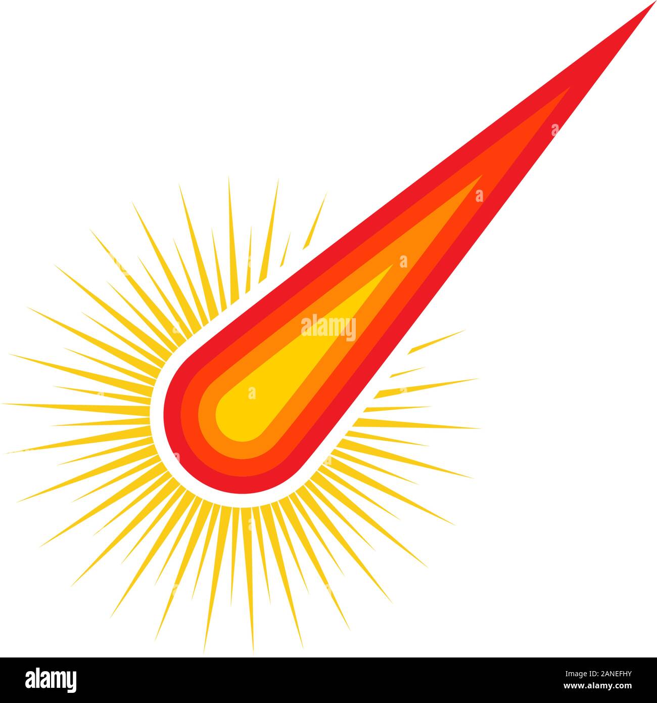 Comet vector icon illustration design template Stock Vector Image & Art ...