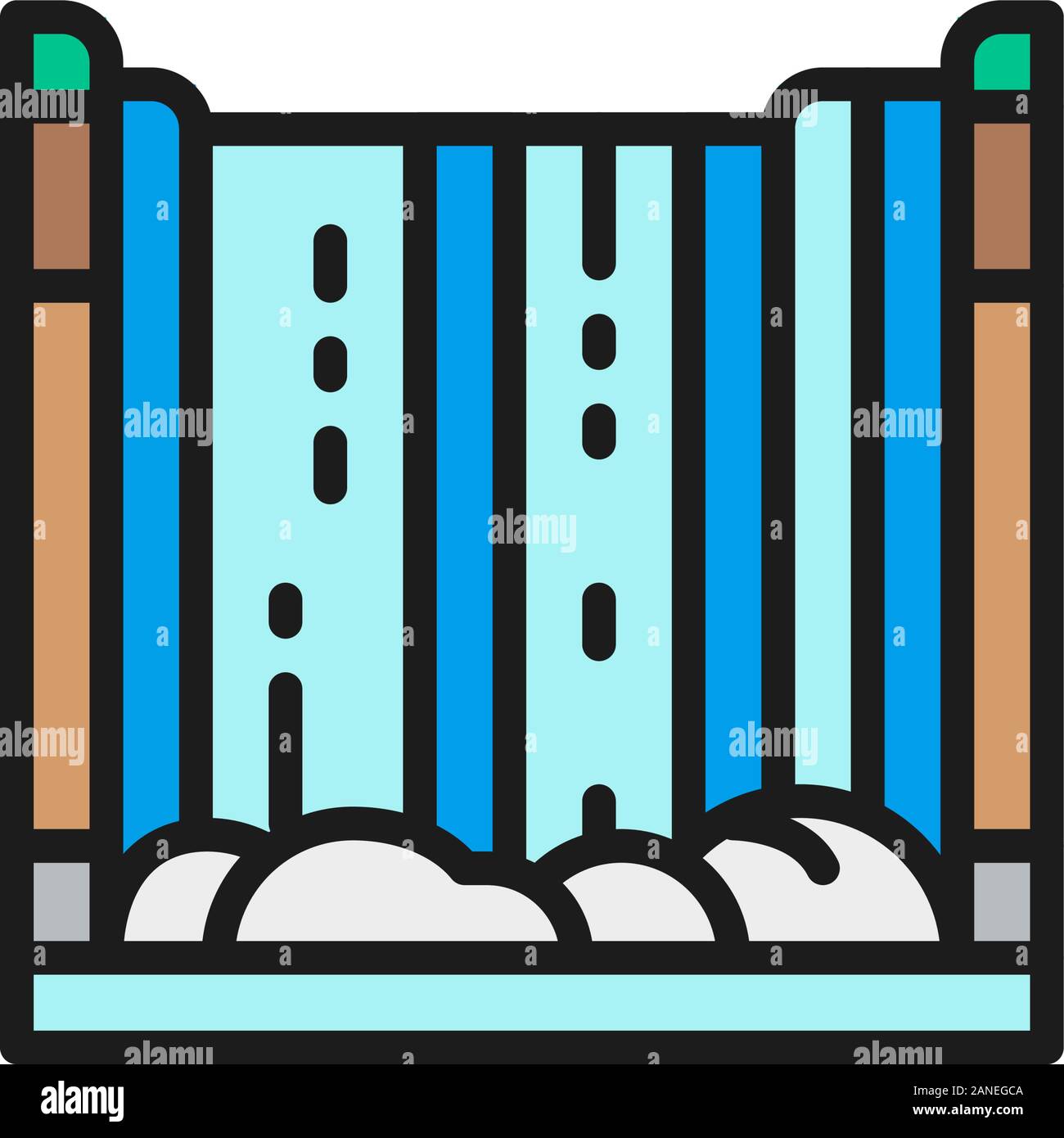 Landmark waterfall Stock Vector Images - Alamy