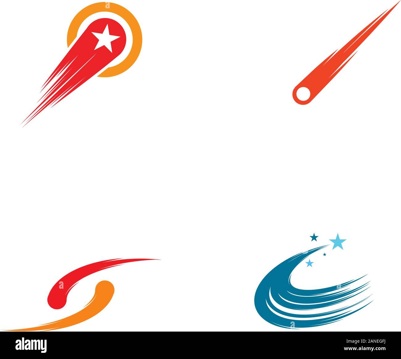 Comet vector icon illustration design template Stock Vector Image & Art ...