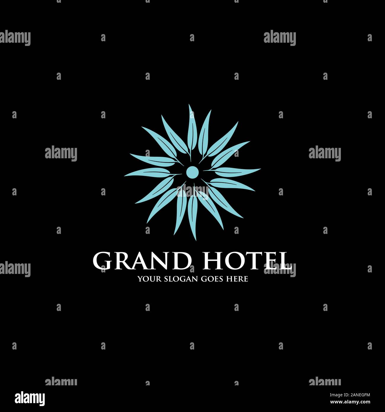 blue feather hotel logo inspiration, luxury hotel logo template Stock ...