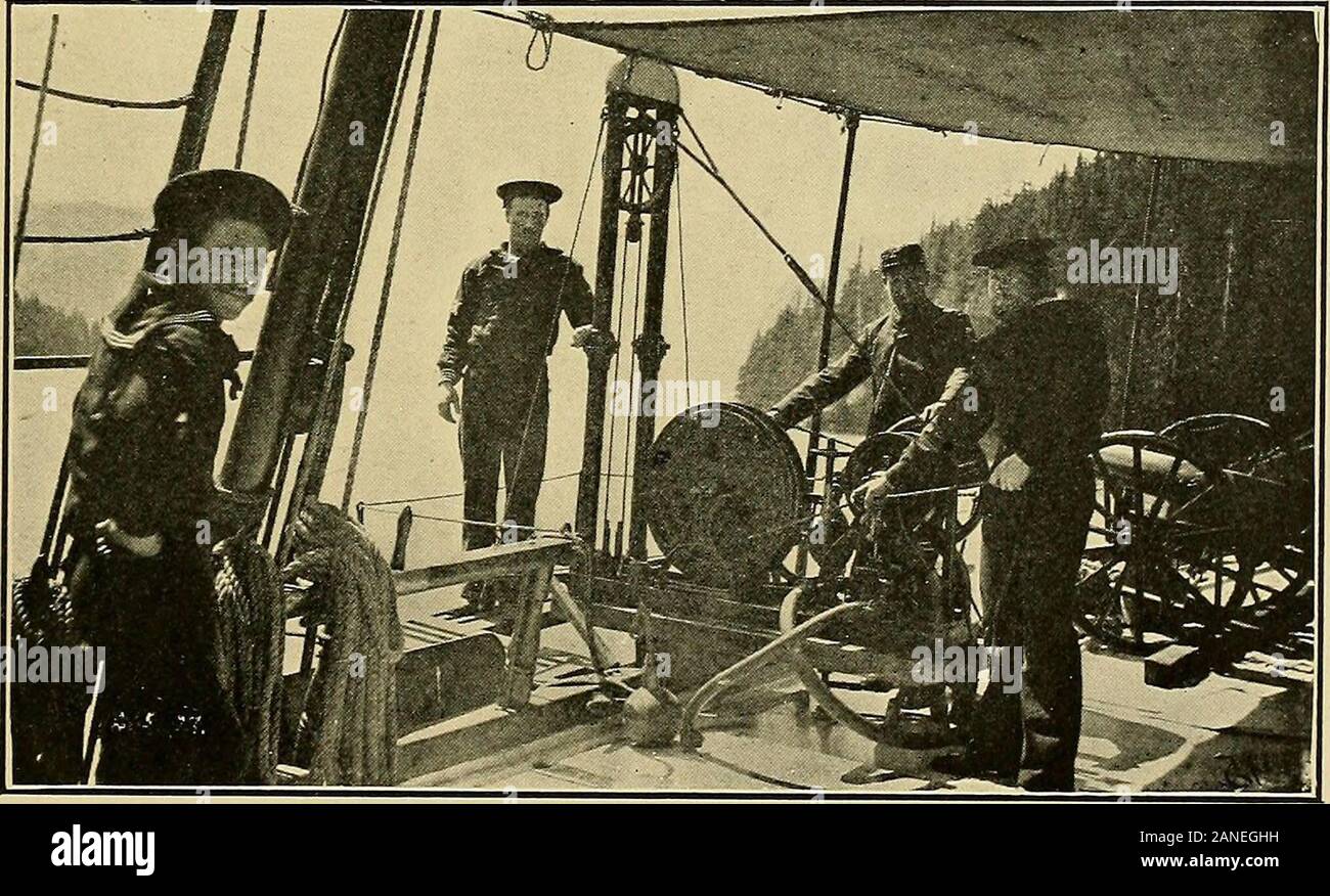 Nautical charts . FIG. 14. THE LUCAS AUTOMATIC SOUNDING MACHINE FOR ...