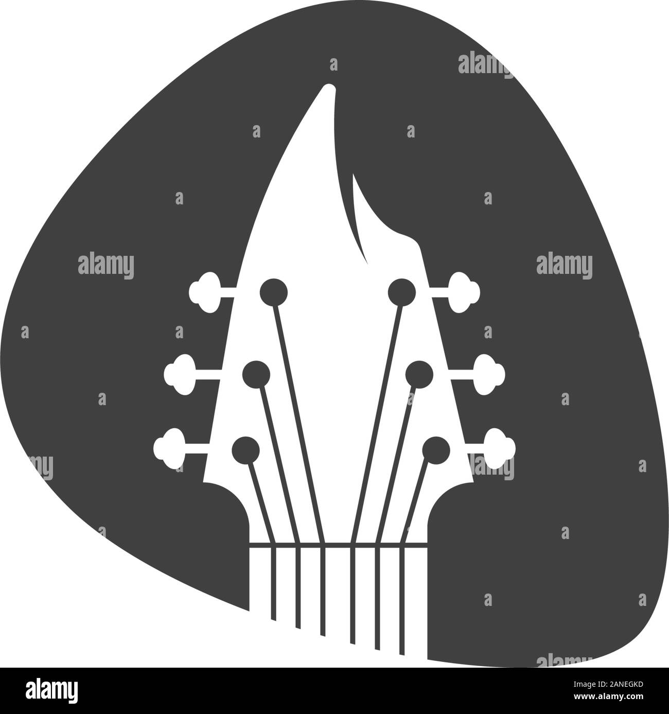 Vector isolated guitars Black and White Stock Photos & Images - Alamy