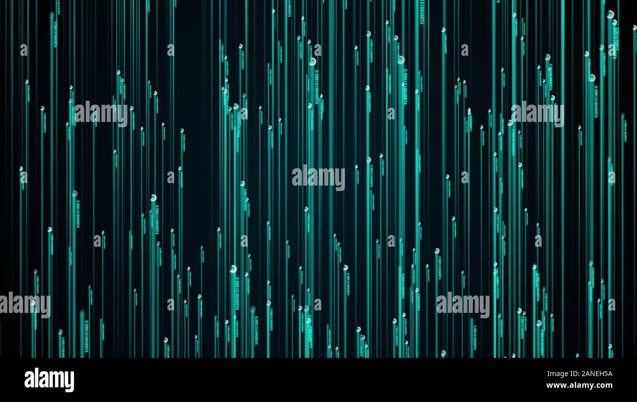 3d rendering of cyberspace hi-tech background. Computer generated many ...