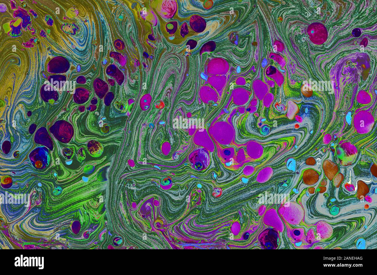 Traditional Ottoman Turkish abstract marbling art patterns as ...