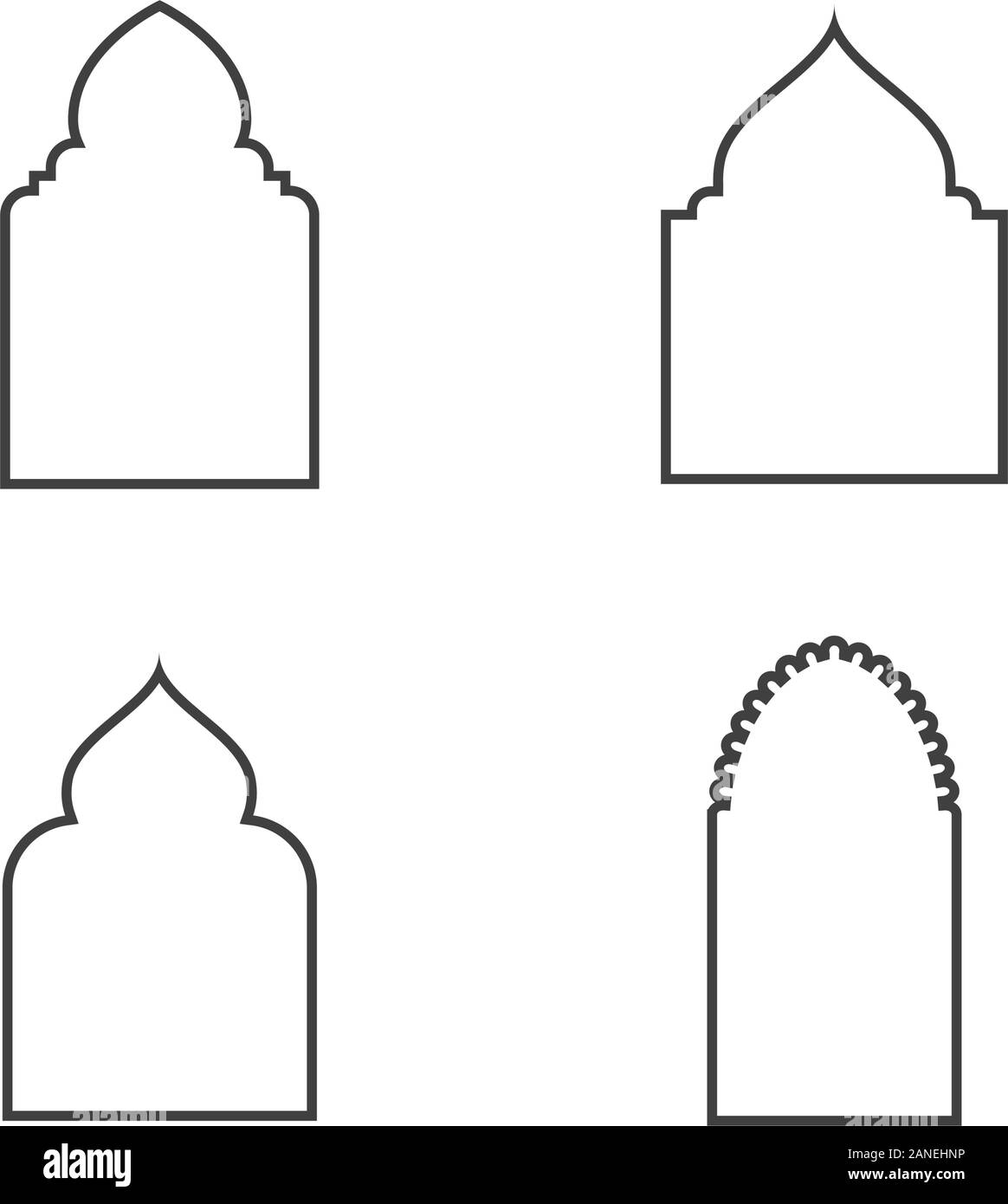 Mosque window vector icon design template Stock Vector Image & Art - Alamy