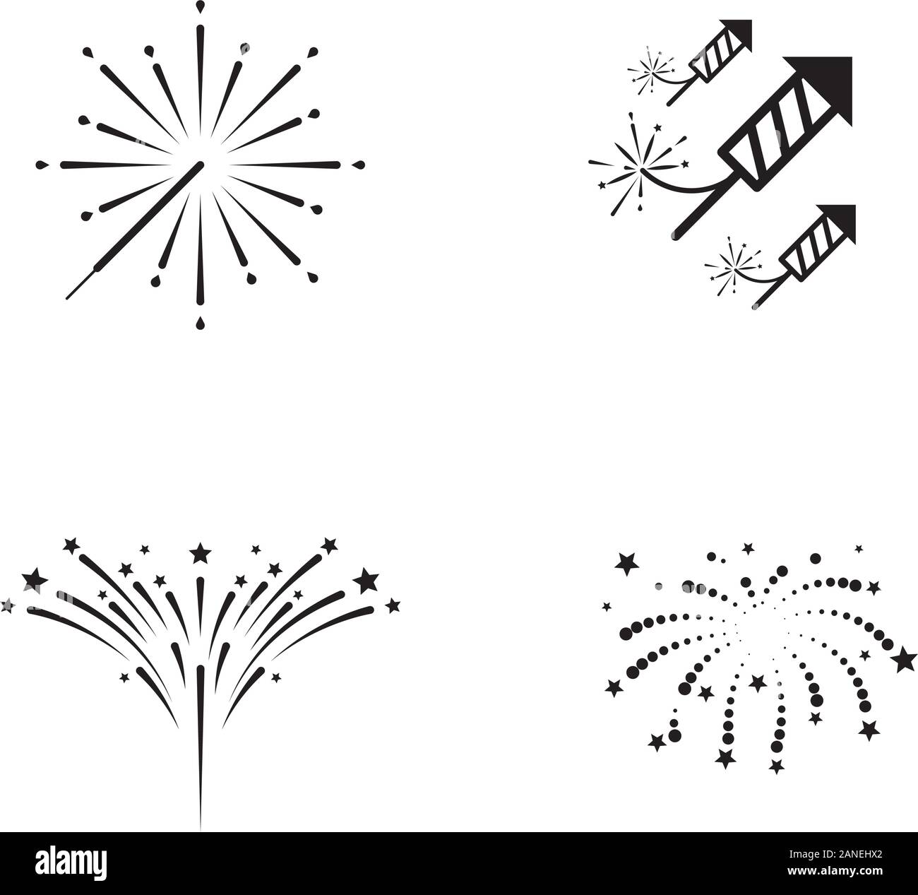 Firework vector icon illustration design template Stock Vector Image ...