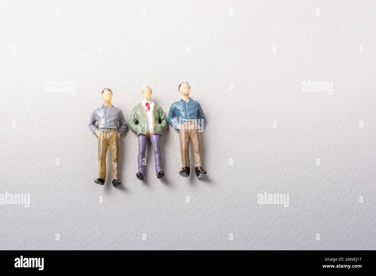 Tiny figurine of man miniature model in view Stock Photo - Alamy