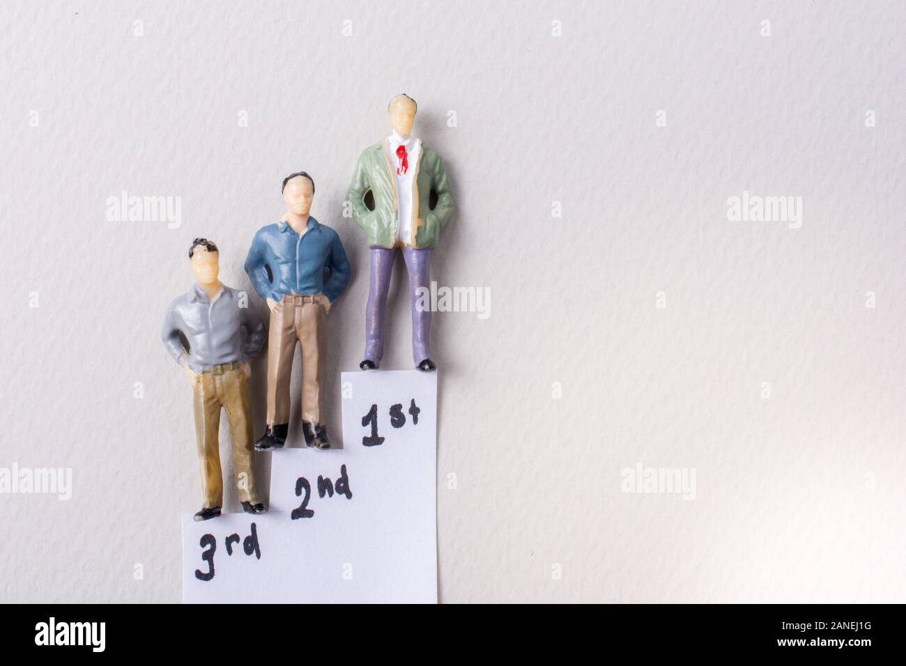 Tiny figurine of man miniature model in view Stock Photo - Alamy