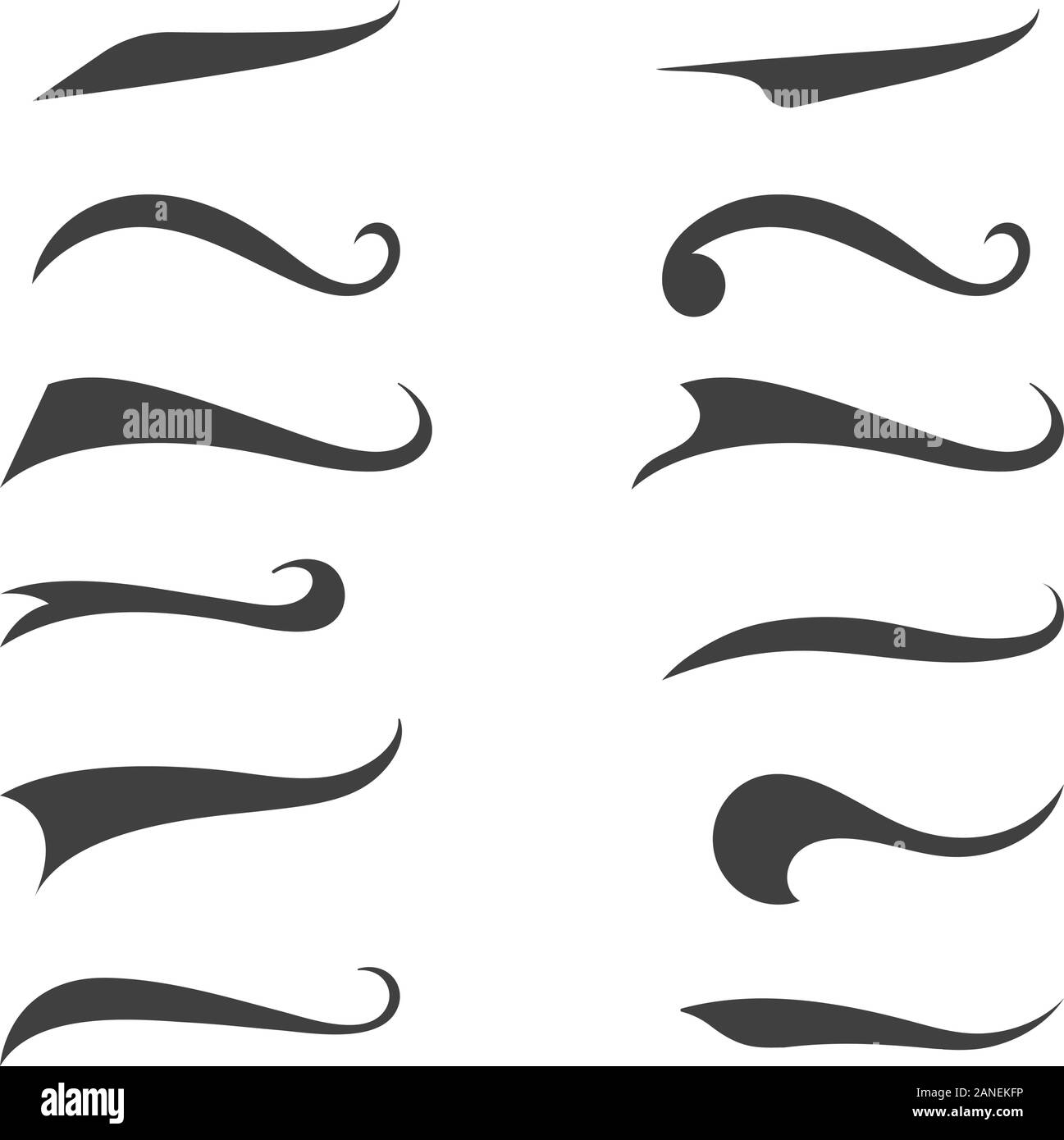 Swash and swooshes tails design template Stock Vector Image & Art - Alamy