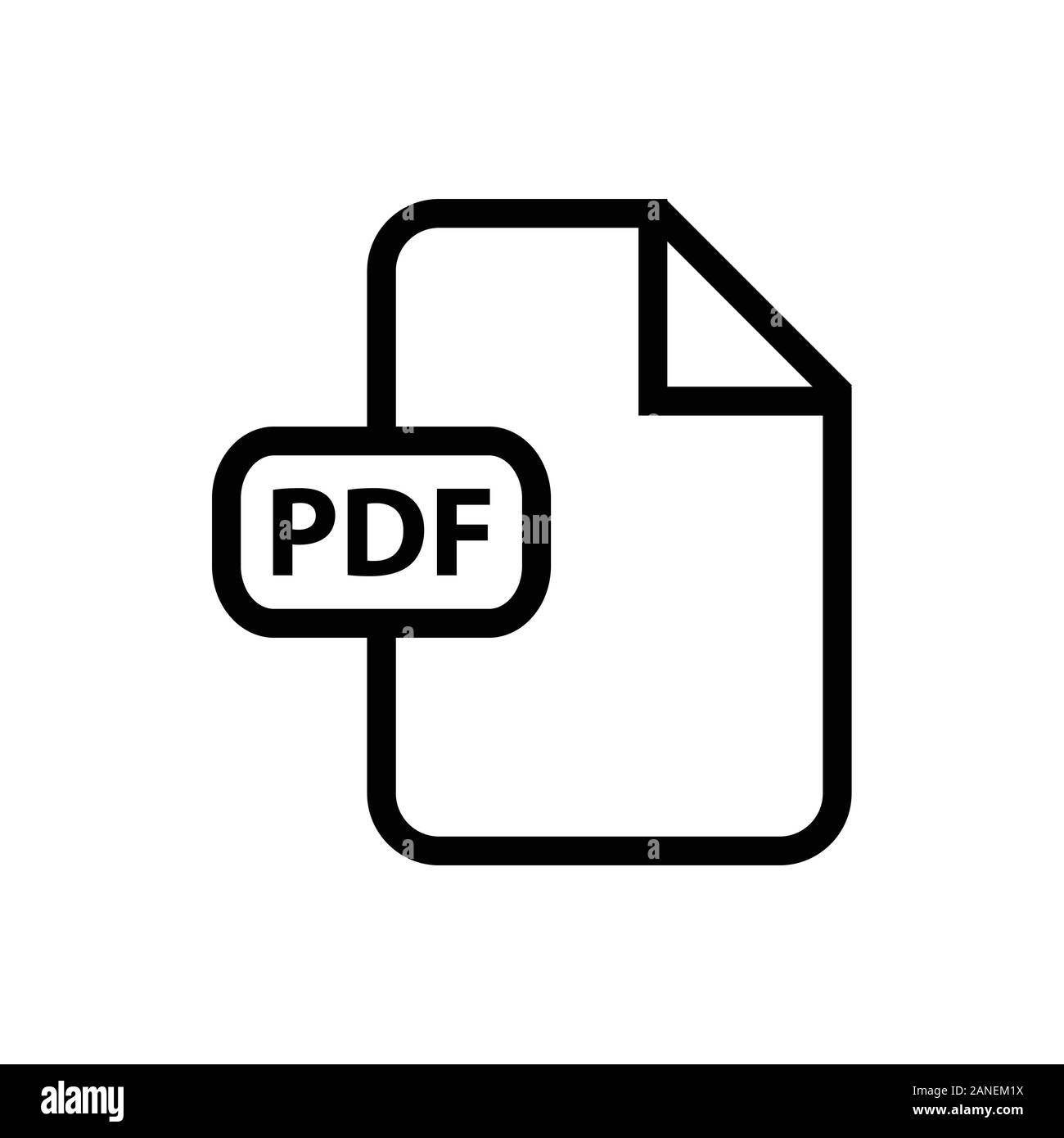 PDF vector icon isolate on white background for graphic design, logo ...