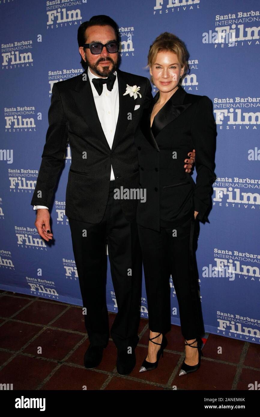 Santa Barbara, CA. 16th Jan, 2020. Roger Durling and Renee Zellweger ...