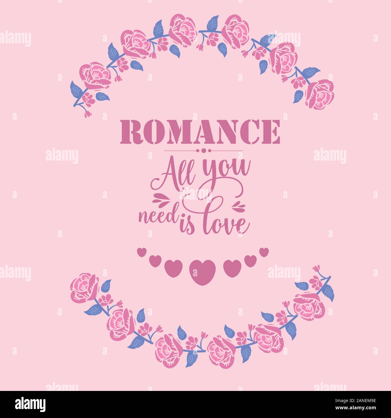 Wallpaper design for romance greeting card, with seamless style of leaf ...