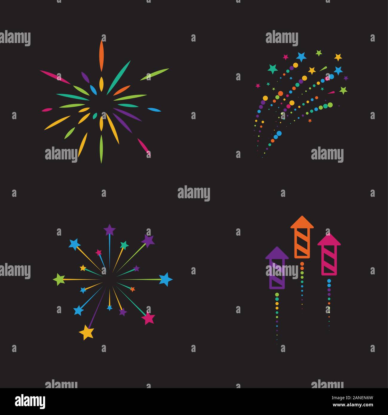 Firework vector icon illustration design template Stock Vector Image ...