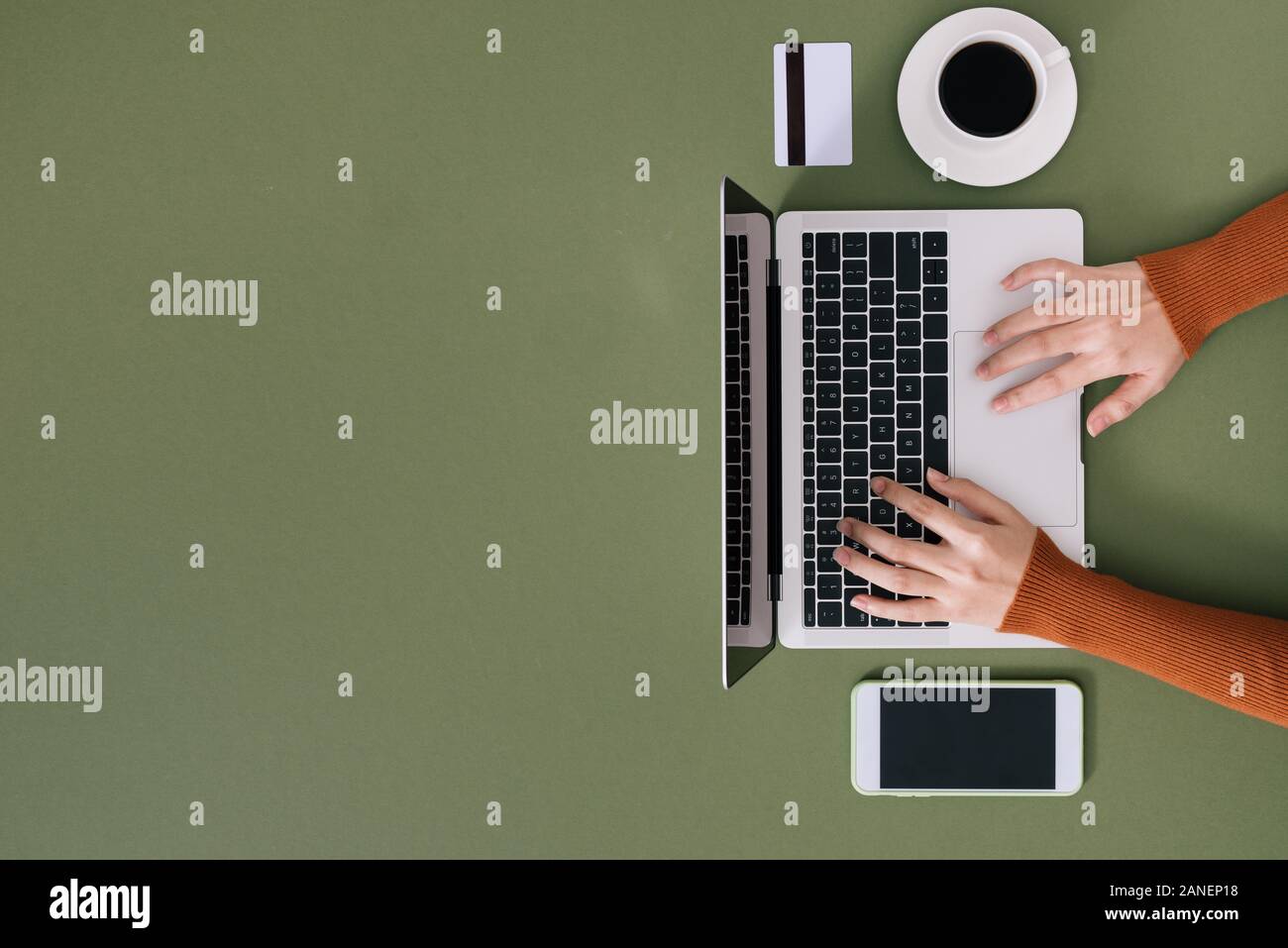 Woman's hands typing on white laptop with black keyboard Stock Photo ... Woman's hands typing on white laptop with black keyboard Stock Photo ...
