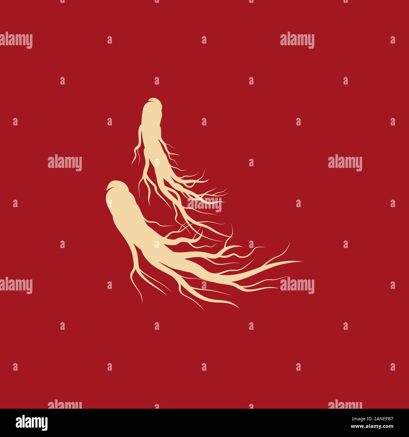 Ginseng vector icon illustration design template Stock Vector Image ...