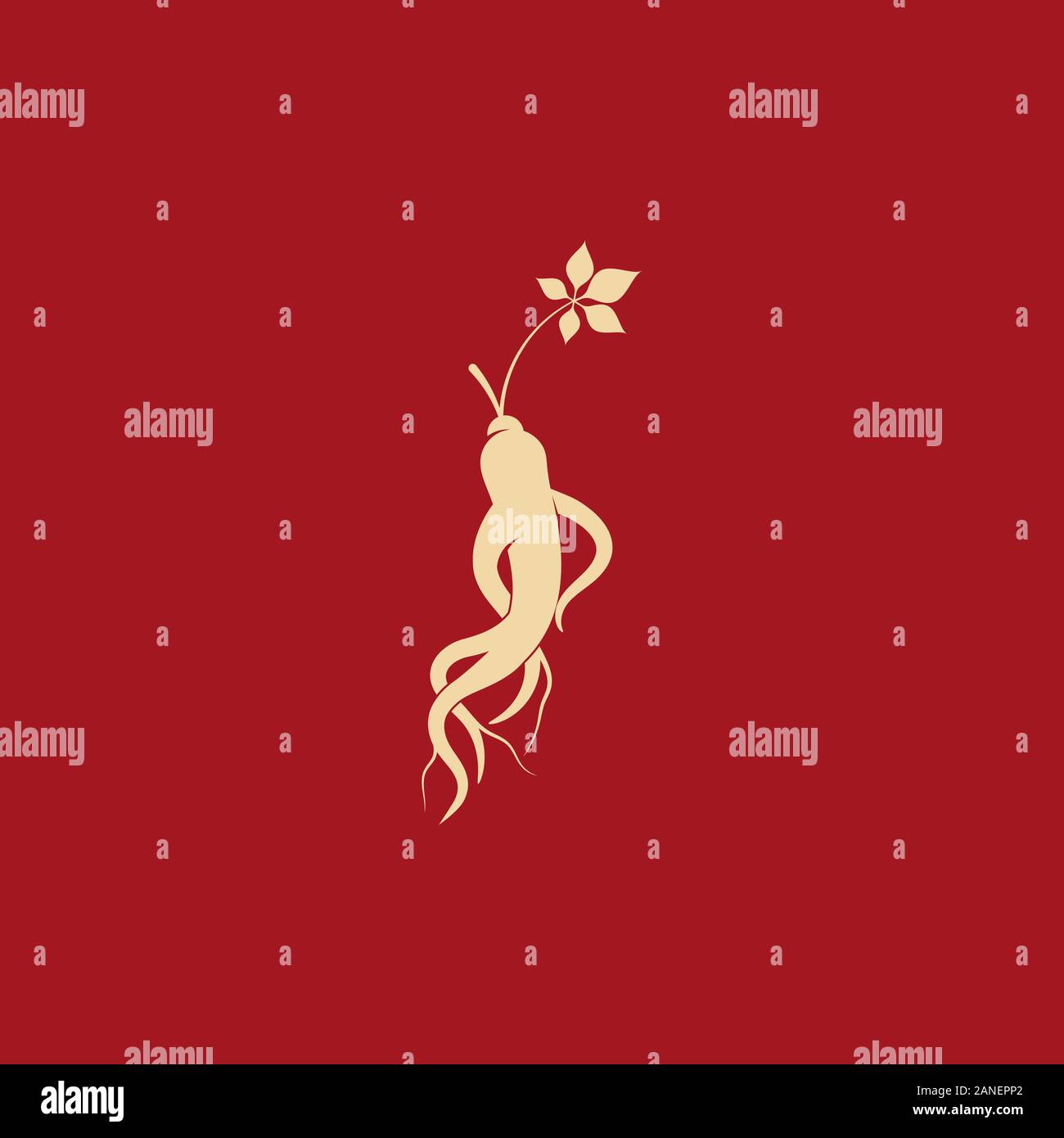 Ginseng vector icon illustration design template Stock Vector Image ...