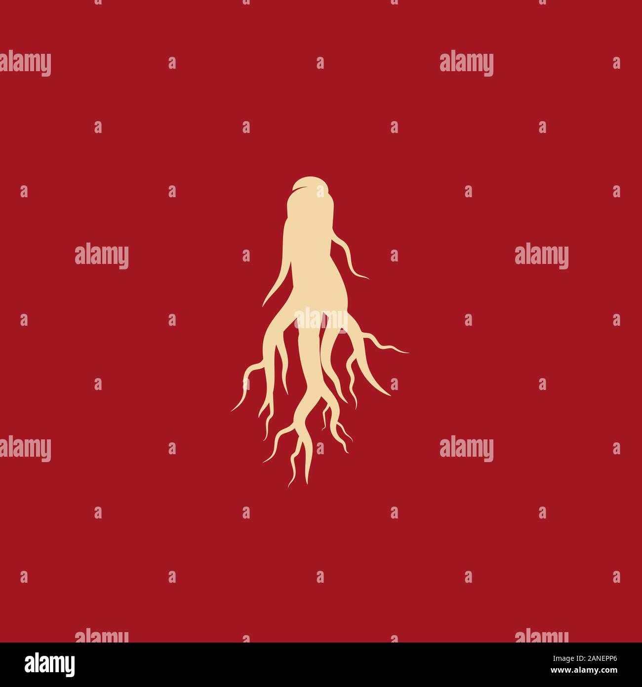 Ginseng vector icon illustration design template Stock Vector Image ...