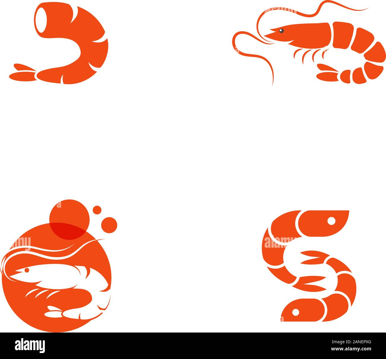 Shrimp vector icon illustration design template Stock Vector Image ...