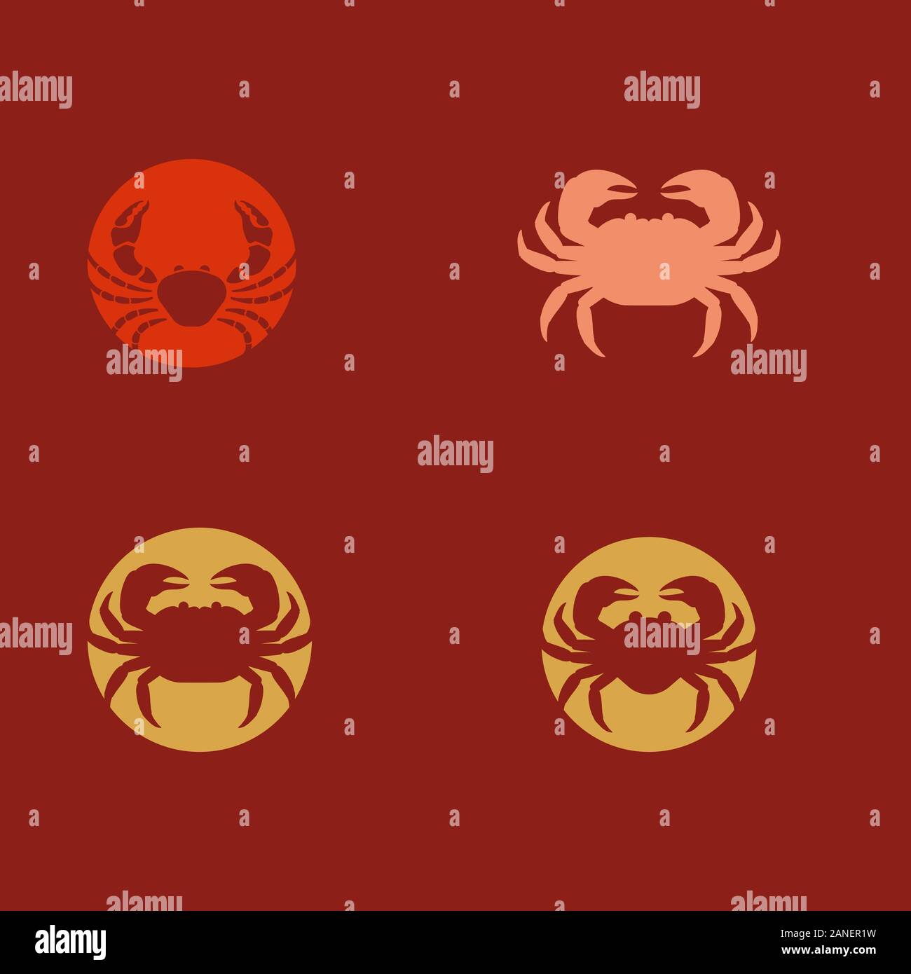 Crab vector icon illustration design template Stock Vector Image & Art ...