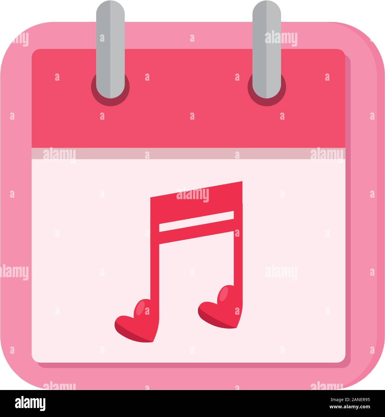 calendar with note music isolated icon Stock Vector Image & Art - Alamy